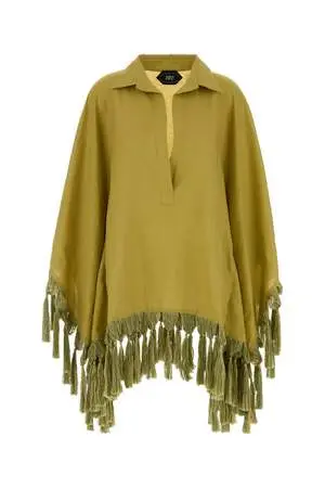 TALLER MARMO Acid Linen Aguas Blouse - Green