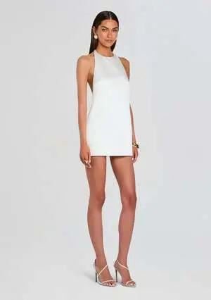 Retrofete Drexley Mini Dress With Open Back - White