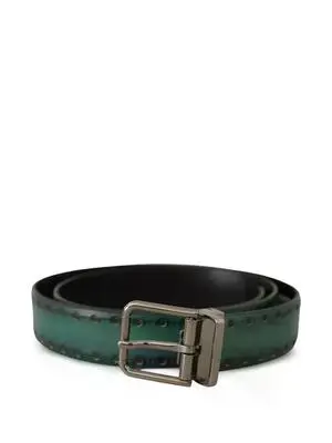 Dolce & Gabbana Giotto Studded Leather Belt - Green