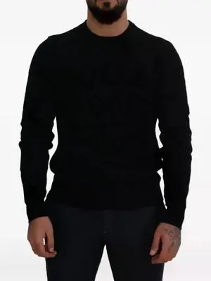 Dolce & Gabbana Graffiti-print Wool Crew Neck Sweater