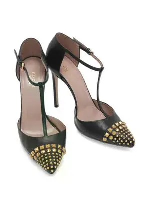 Gucci Coline Stud-embellished Leather Heeled Pumps