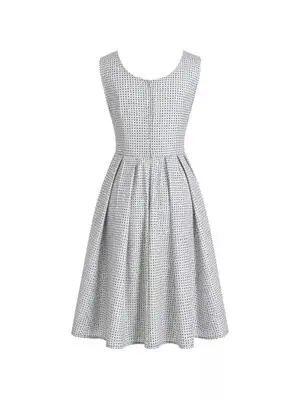Dolce & Gabbana Polka-dot Pleated Midi Dress