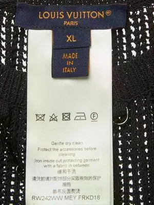LOUIS VUITTON Crochet Knit Sleeveless Midi Dress
