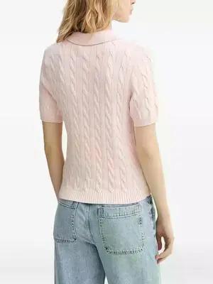 GESTUZ Short Sleeve Knit Polo Top