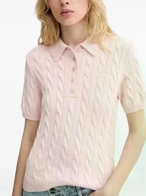 GESTUZ Short Sleeve Knit Polo Top
