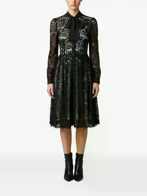 Dolce & Gabbana Floral Lace Midi Dress
