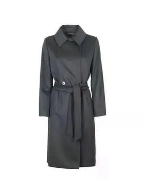 Max Mara Belted Wool Coat - Black
