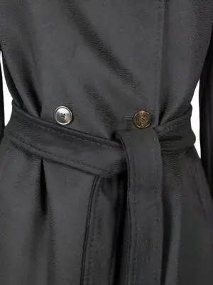 Max Mara Belted Wool Coat - Black