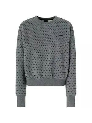 Pinko Crystal-embellished Logo-print Sweater