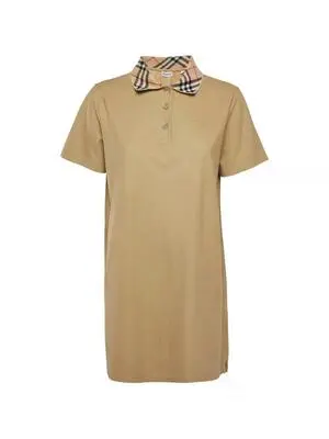 Burberry Check Collar Shirt Dress - Neutrals