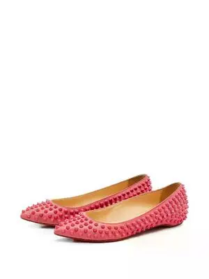 CHRISTIAN LOUBOUTIN Pigalle Spikes Ballet Flats - Pink