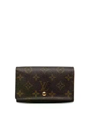 LOUIS VUITTON 2002 Monogram Porte Monnaie Tresor Wallet Small Wallets - Brown