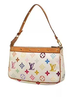 LOUIS VUITTON Monogram Multicolore Pochette Pochette Accessories Shoulder Bag - White
