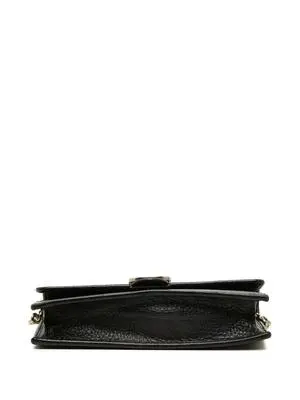 Gucci 2000-2015 Dollar Calfskin Interlocking G Wallet On Chain Crossbody Bag - Black