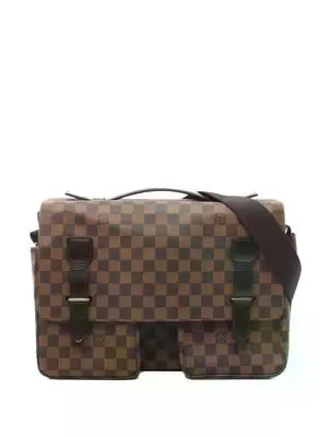 LOUIS VUITTON Damier Ebene Broadway Satchel - Brown