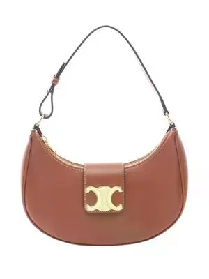 Celine Smooth Calfskin Triomphe Ava Shoulder Bag - Brown
