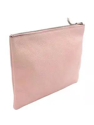 Gucci Grained Leather Animalier Business Bag Clutch - Pink