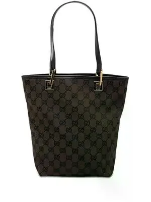 Gucci Gg Canvas Tote Bag - Brown