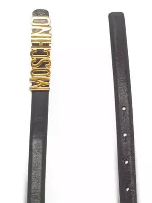 Moschino Classic Logo Leather Belt