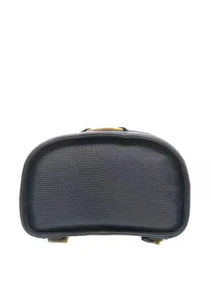 FERRAGAMO Lizard Embossed Leather Vara Bow Drawstring Backpack
