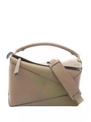 Loewe Medium Calfskin Puzzle Edge Satchel - Grey