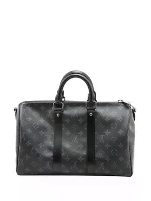 LOUIS VUITTON Monogram Eclipse Keepall Bandouliere 35 Satchel