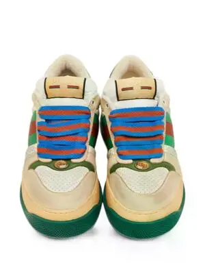 Gucci Screener Web-stripe Perforated Sneakers