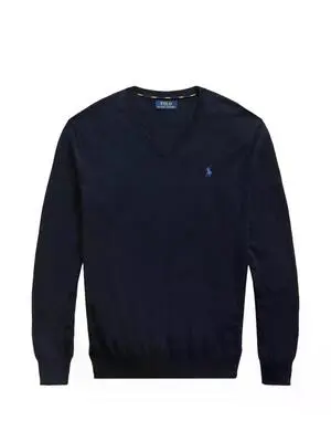 Polo Ralph Lauren Embroidered Logo V-neck Sweater