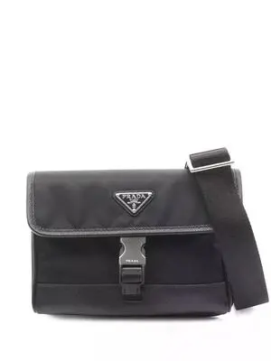 Prada Re-nylon And Saffiano Smartphone Case Crossbody Bag - Black