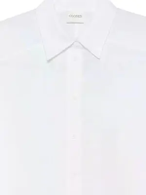 Closed Long-sleeve Scallop-edge Shirt