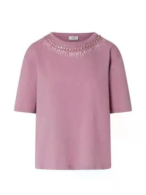 Liu Jo Jersey T-shirt With Jewel Embellishment