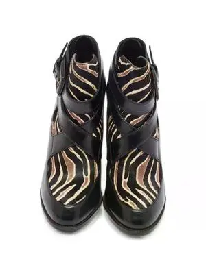 TOD'S Zebra-print Ankle Boots