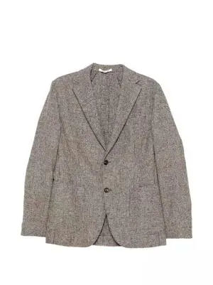 Eleventy Houndstooth-pattern Single-breasted Blazer