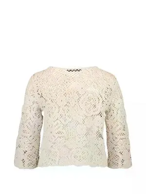BETTY BARCLAY Crochet Sequin Embellished Top
