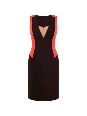 COTE Colorblocked V-neck Sleeveless Sheath Dress