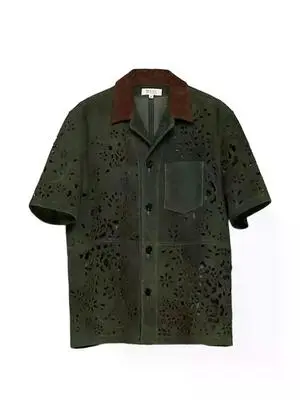 MASU Cut-out Suede Shirt