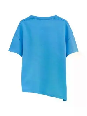 Loewe Asymmetric T-shirt With Anagram Embroidery - Blue