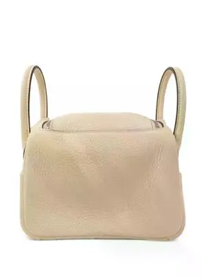 Hermès Mini Lindy Two-way Leather Tote Bag - Neutrals