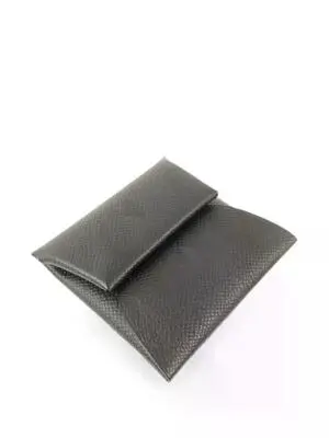Hermès 2022 Bastia Leather Wallet - Grey