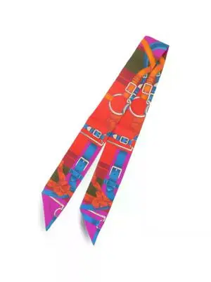 Hermès Logo-print Scarf - Red