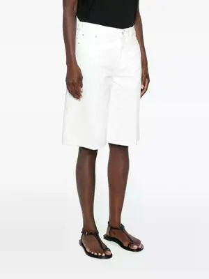 TOTEME Board Knee-length Denim Shorts - White