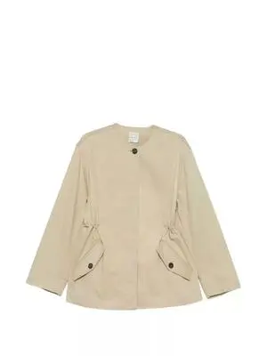TOTEME Elasticated-waist Cotton Twill Jacket - Neutrals