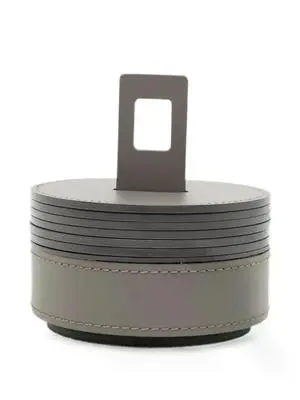 RUDI Nautilus Coaster Holder Round X12 Coasters - Grey