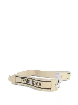 Fendi Logo Print Leather Shoulder Strap
