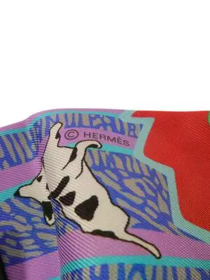 Hermès Twilly Dog-print Scarf
