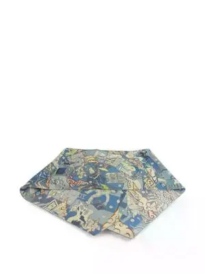 Hermès Graphic-print Scarf - Blue