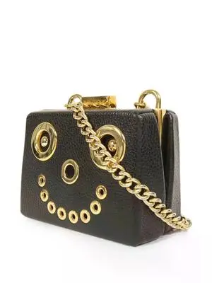 Moschino Eyelet-embellished Chain Shoulder Bag