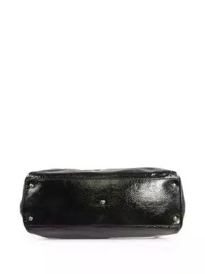 Fendi Peekaboo Patent Leather Handbag - Black