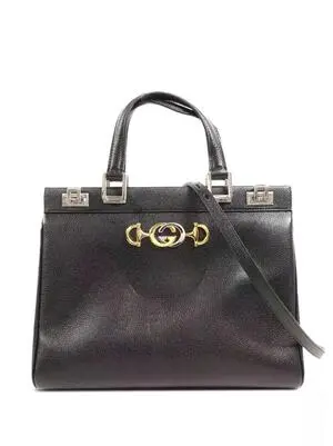 Gucci Gg Zumi Two-way Leather Tote Bag - Black