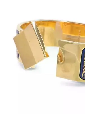Hermès Enamel Dog Motif Hinged Bracelet